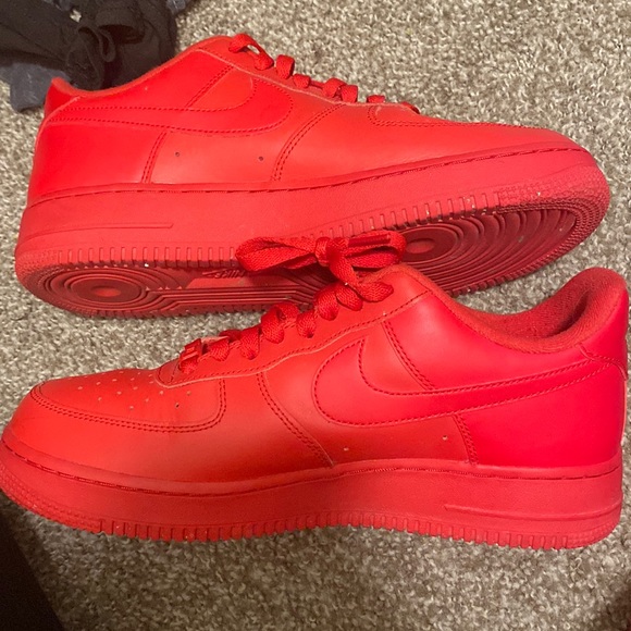 Nike | Shoes | Red Air Forces | Poshmark